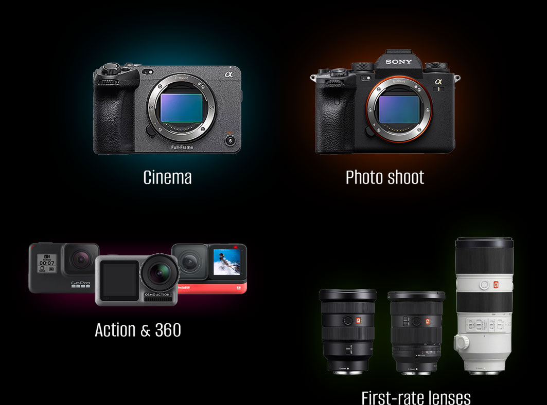 We use the latest cameras and lenses for the best quality of the moment ...